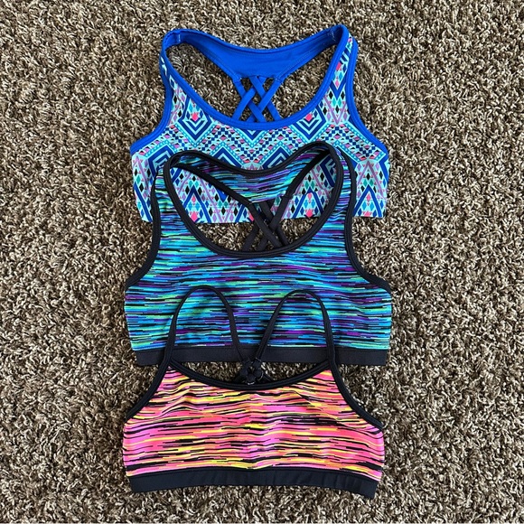 Justice | Shirts & Tops | Justice Girls Sports Bra Set Of 3 | Poshmark